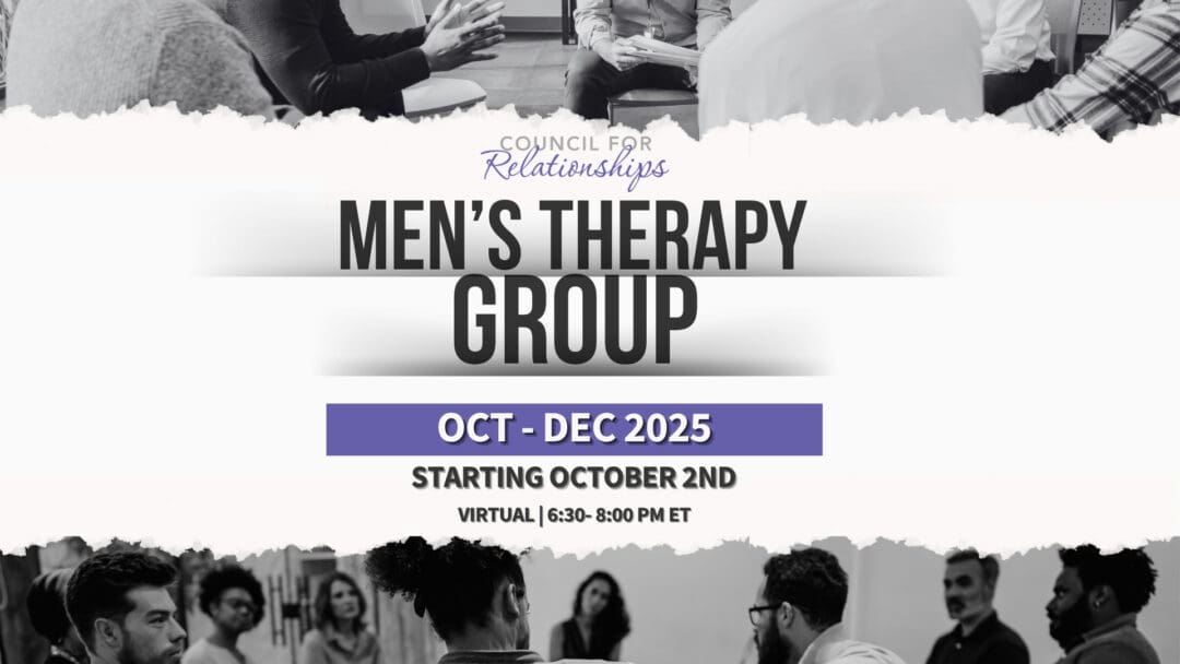 Men's Therapy Group - Council for Relationships